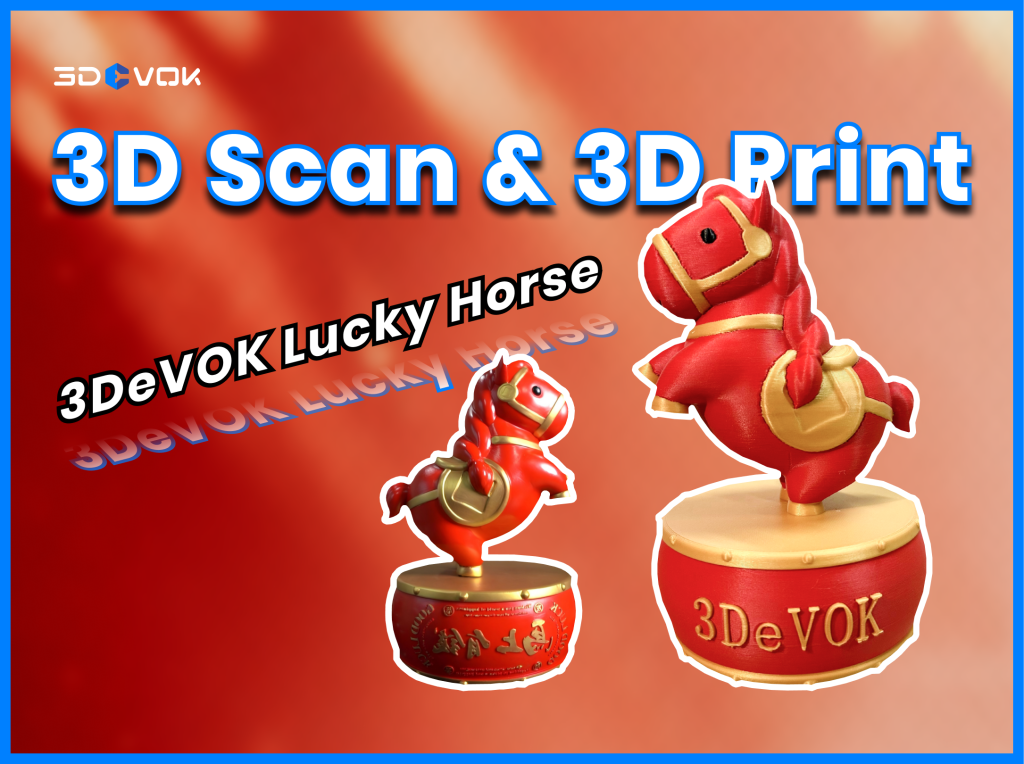 🔴 From 3D Scan to Custom Print — A Lucky Red Horse 🐎 - 3DeVOK