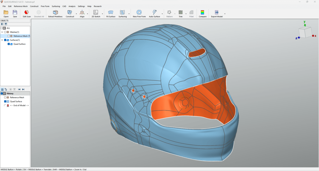QUICKSURFACE: Best 3D Reverse Engineering Software | 3DeVOK