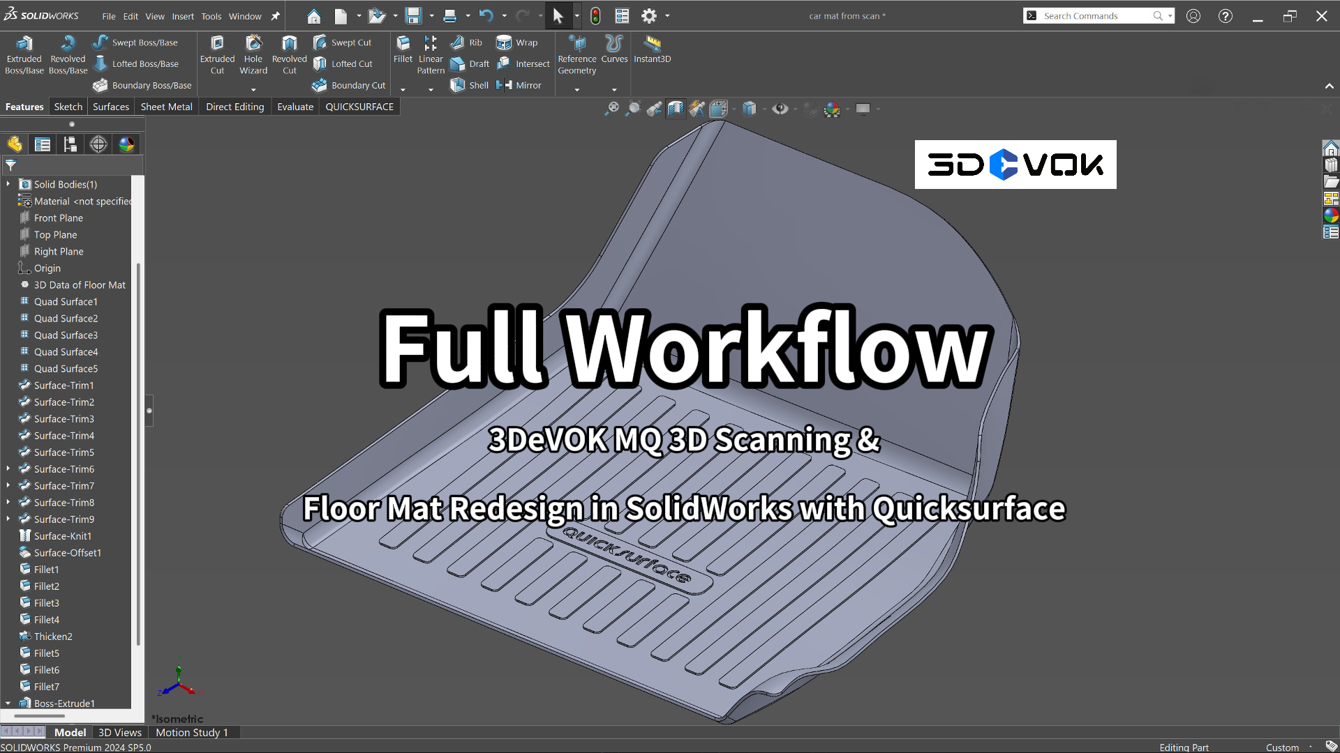 From Scan to CAD: 3DeVOK MQ 3D Scanning+Redesigning a Car Floor Mat in ...
