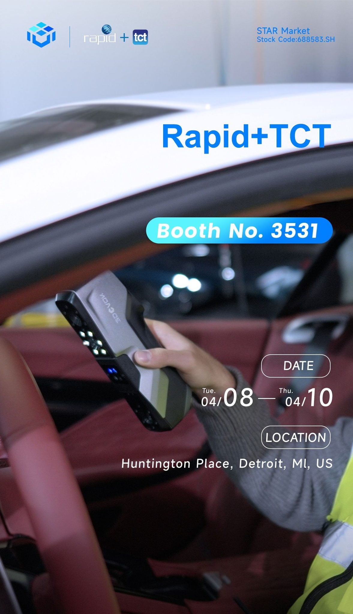 Exhibition Recap | 3DeVOK MT 3D Scanner Showcased at RAPID + TCT 2025, Empowering Digital ...