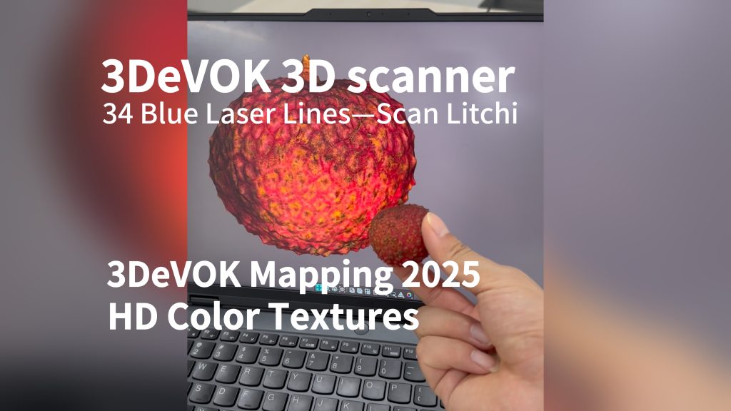 Love litchis? Check out how the 3DeVOK MT 3D scanner captures details of this fruit! - 3DeVOK